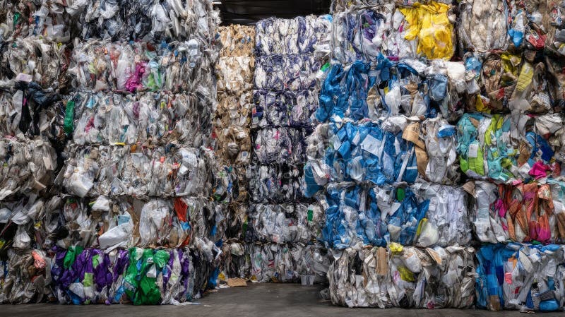 A Landfill with Piles of Returns from E-commerce Sites. Symbol of a ...