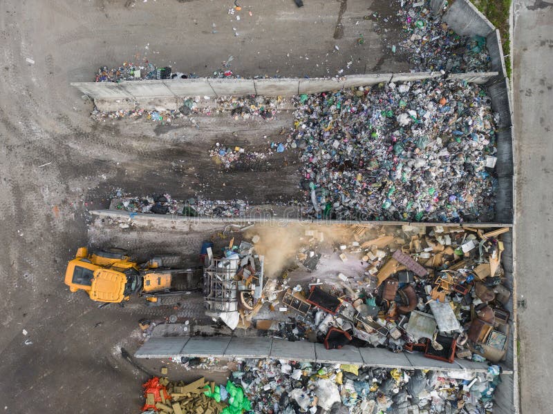 Landfill Site, a Pile of Junk, Unsorted Waste Materials Stock Image ...