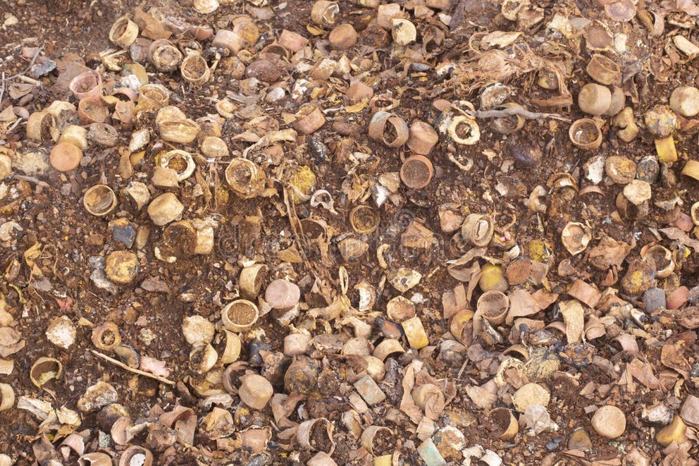 The Landfill Site with Rusted and Decayed Bottle Caps on the Ground ...