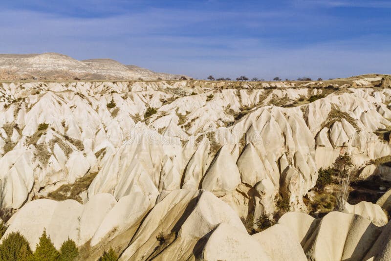Landform of Cappadocia, in Central Turkey Stock Image - Image of barren ...