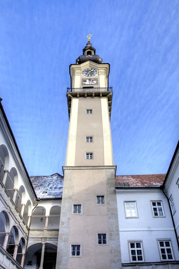 Landhaus Tower. Linz, Austria Stock Image - Image of church ...