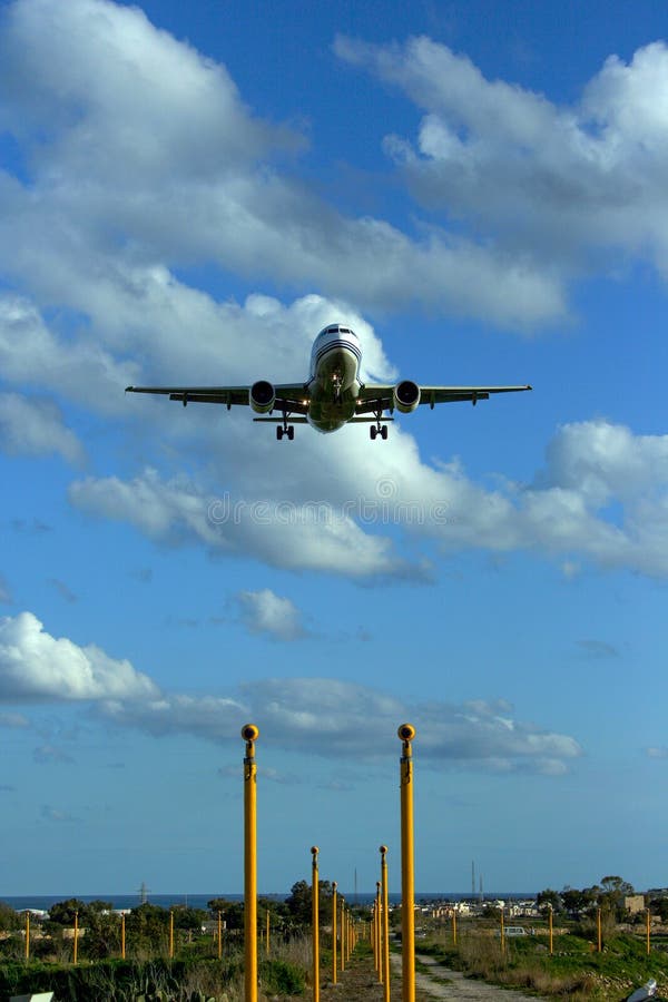 Landing stock photo. Image of travel, landing, airliner - 141963586