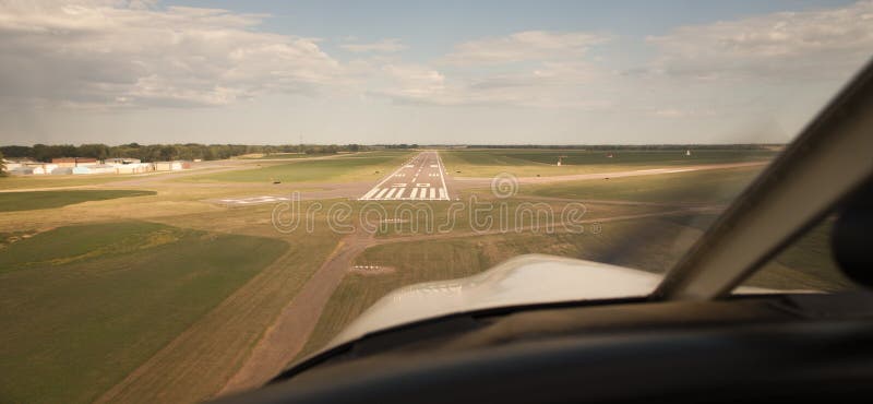 Landing stock image. Image of clouds, runway, flying - 44375507