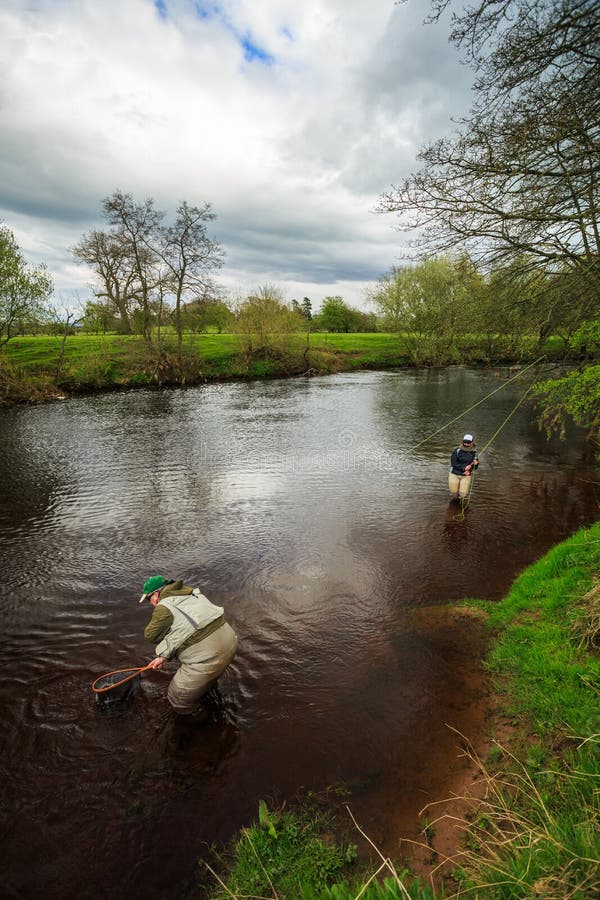 Landing the fish editorial photo. Image of england, huge - 85162426