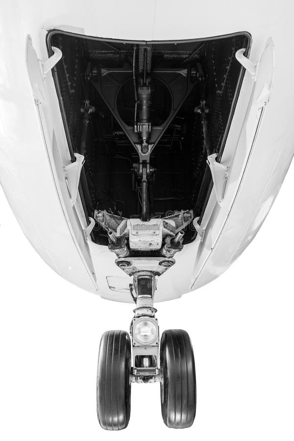 Landing Gear System of an Airplane Stock Photo - Image of iron, extend ...