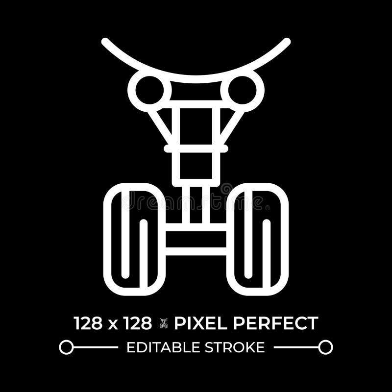 Landing Gear White Linear Icon for Dark Theme Stock Illustration ...
