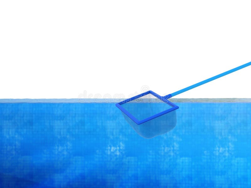 Landing Net or Fishing Net with Pool Stock Illustration - Illustration ...