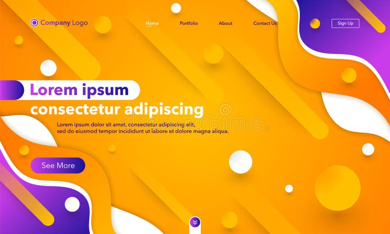 Landing Page. Abstract Background Website. Template for Websites, or ...