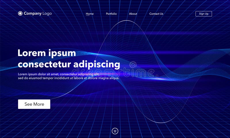 Landing Page. Abstract Background Website. Template for Websites, or ...