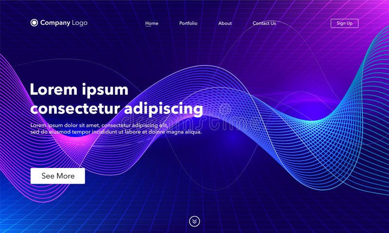 Landing Page. Abstract Background Website. Template for Websites, or ...