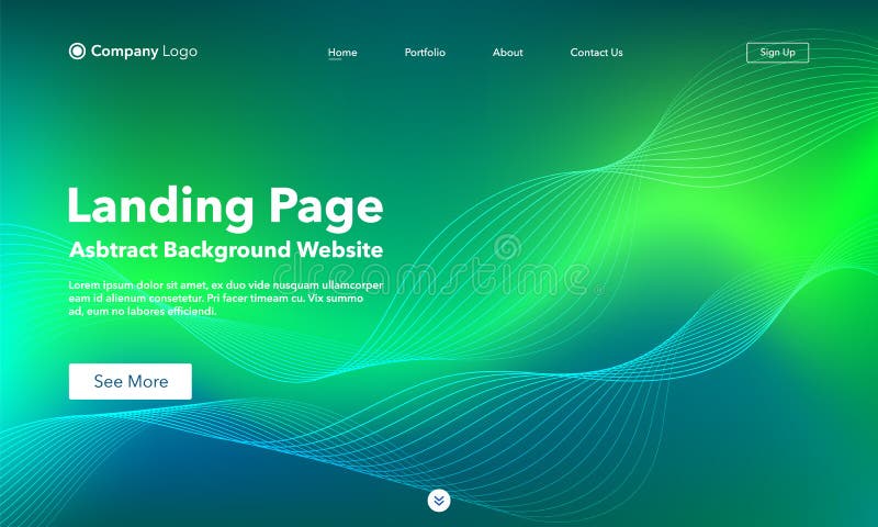 Landing Page. Abstract Background Website. Template for Websites, or ...
