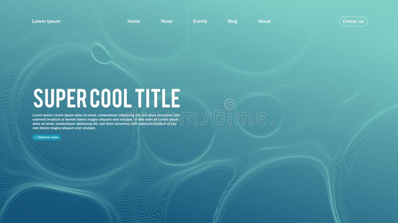 Landing Page Abstract Design with Dynamic Line Bubbles . Template for ...