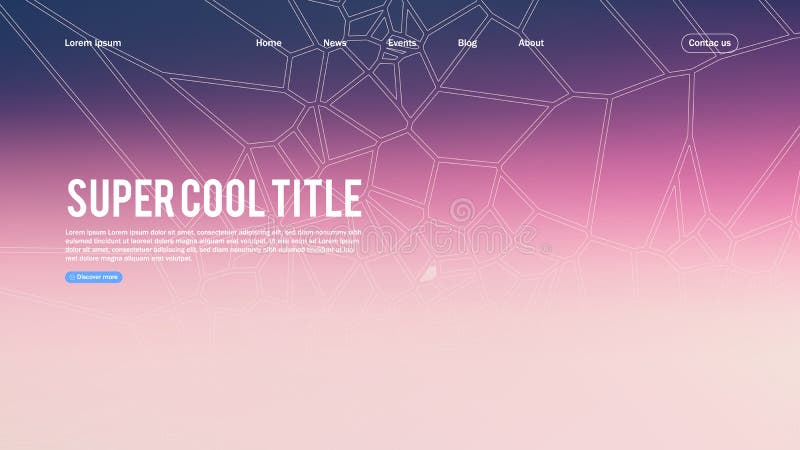 Landing Page Abstract Design with Shattered Elements. Template for ...