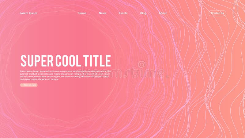 Landing Page Abstract Design with Sphere Element. Template for Website ...