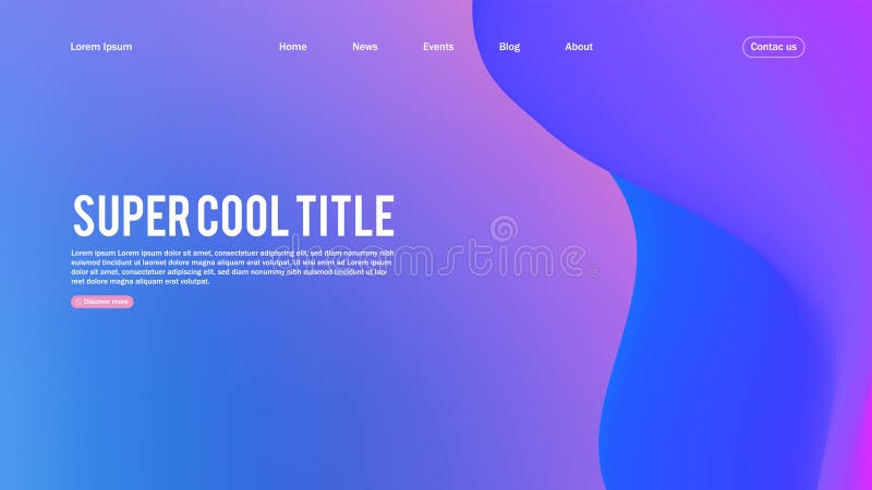 Landing Page Abstract Design. Template for Website or App Stock Vector ...