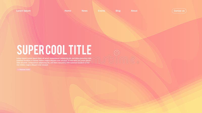 Landing Page Abstract Design. Template for Website or App Stock Vector ...