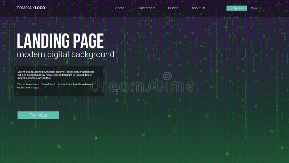 Matrix Concept Landing Page Stock Illustrations – 250 Matrix Concept ...