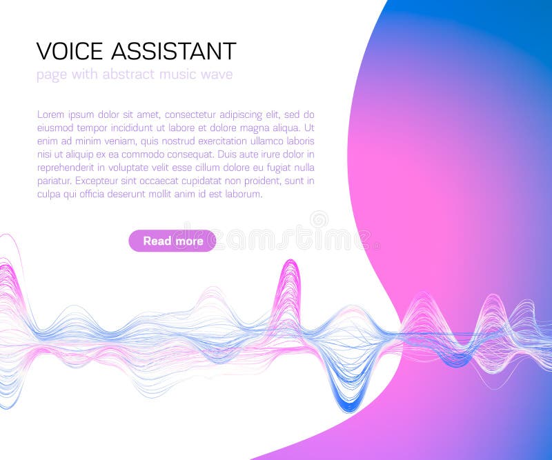 Voice Recognition or Voice Assistant Ui Design Concept. Stock Vector ...