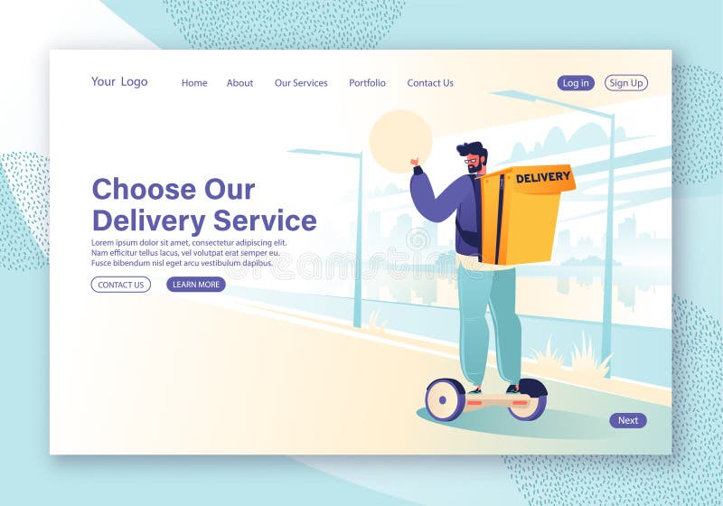 Online Delivery Service Concept, Online Order Tracking, Delivery To ...