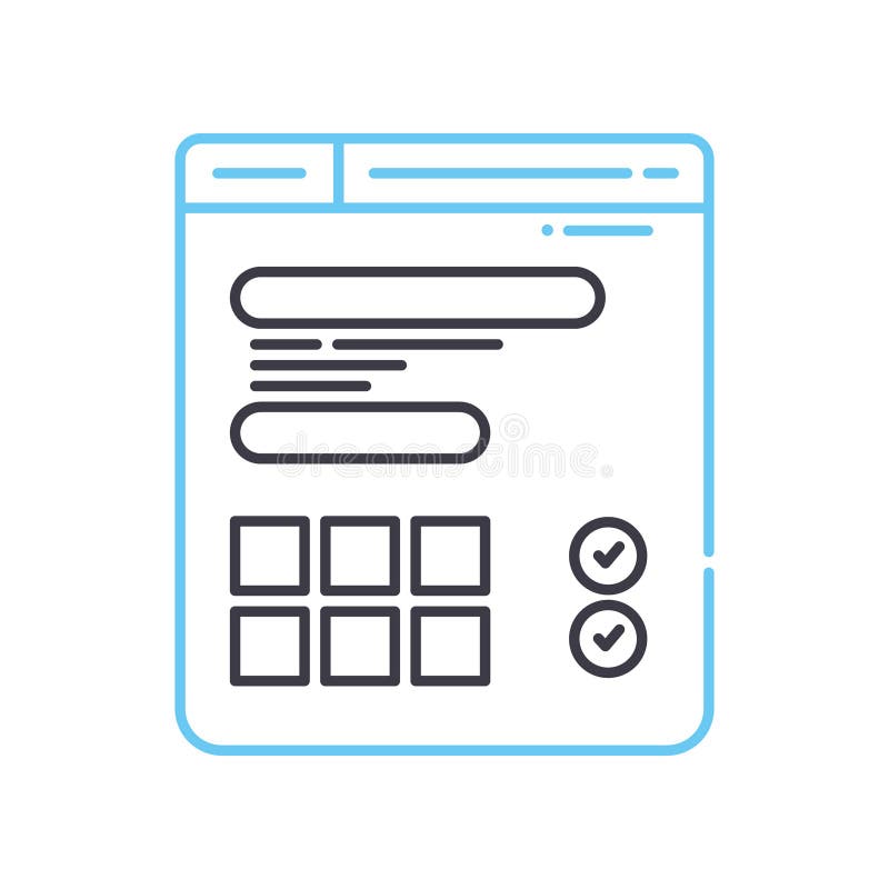 Landing Page Design Line Icon, Outline Symbol, Vector Illustration ... Landing Page Design Line Icon, Outline Symbol, Vector Illustration ...