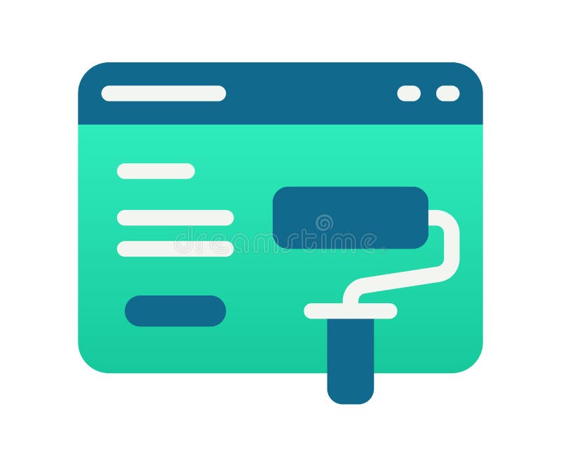 Landing Page Design Single Isolated Icon with Gradient Style Stock ...