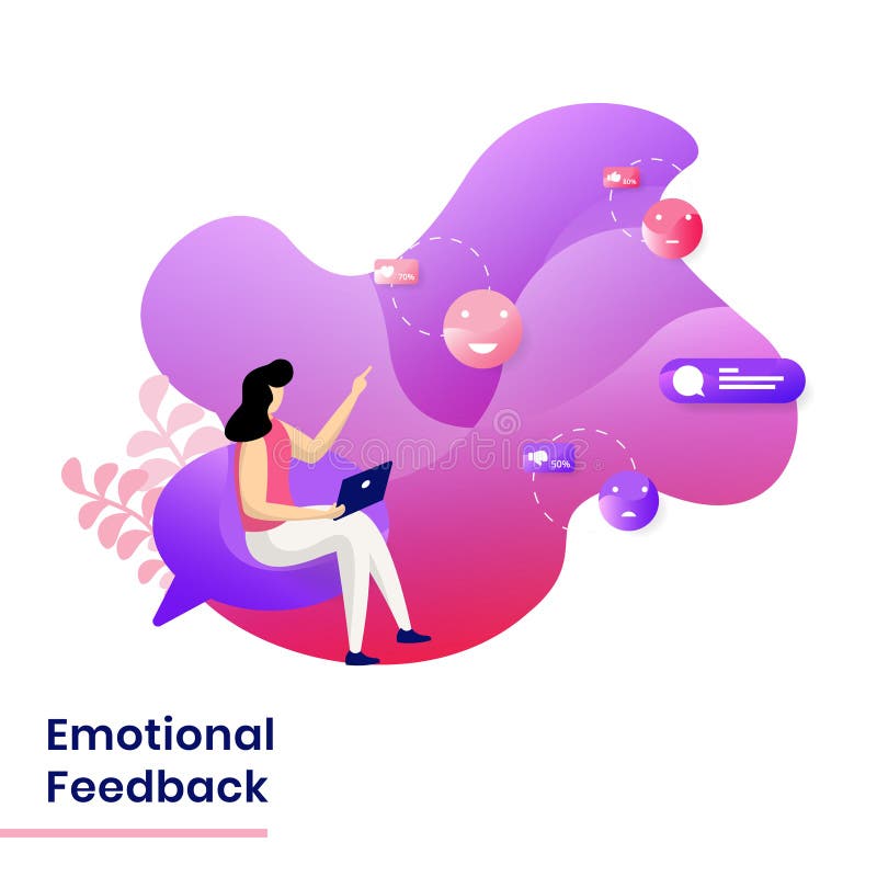 Landing Page Emotional Feedback Vector Illustration Modern Concept, Can ...