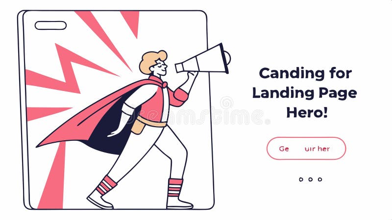 Landing Page Hero Section Template, Web Design and Layout Vector Design ...