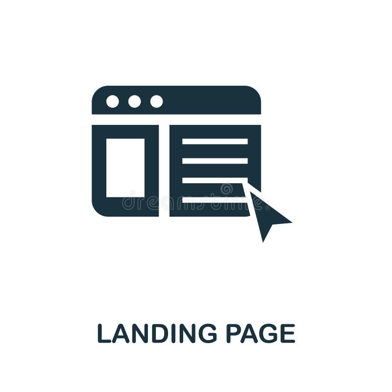 Landing Page Icon. Simple Illustration from Creative Package Collection ...
