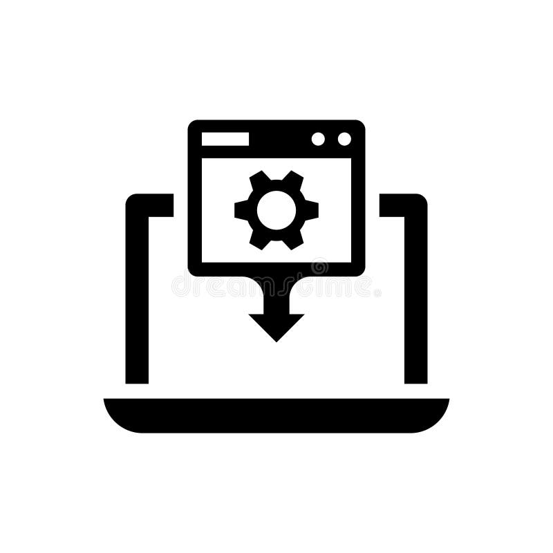 Landing page icon stock vector. Illustration of sign - 218948146