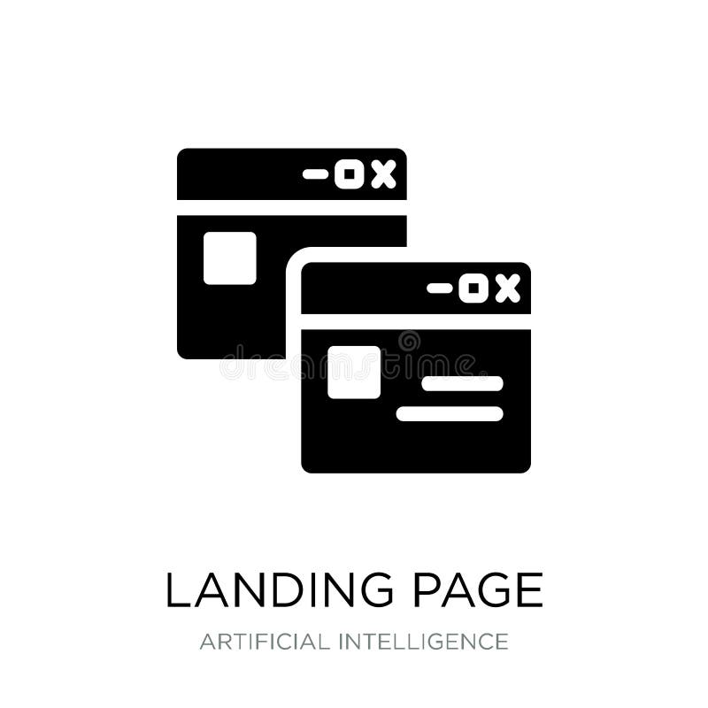 Landing Page Icon In Trendy Design Style. Landing Page Icon Isolated On ...