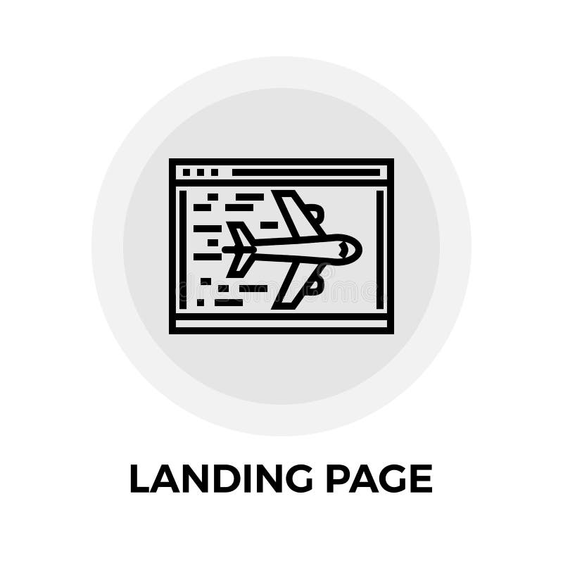 Landing Page Line Icon stock vector. Illustration of business - 91621871