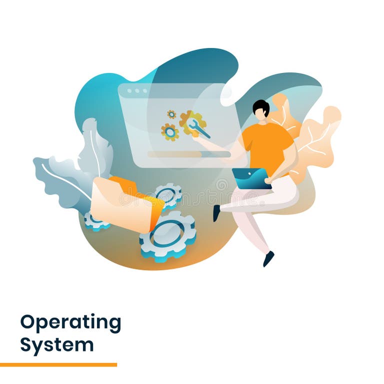 Landing Page Operating System Vector Illustration Modern Concept, Can ...