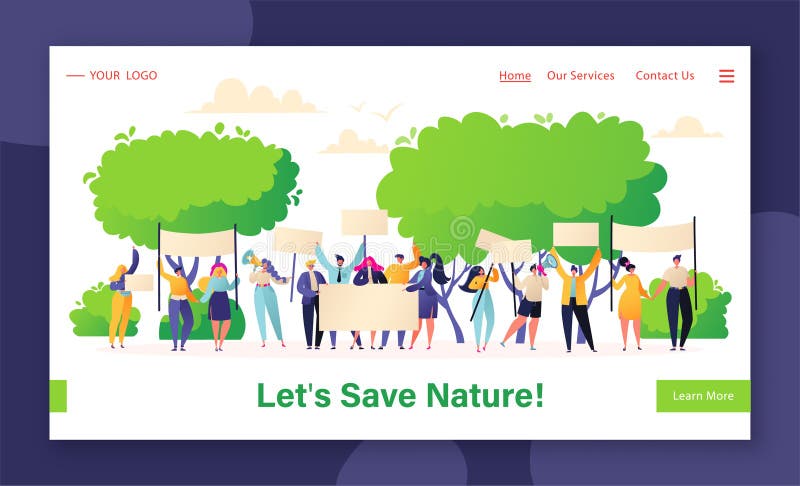 Protesting Deforestation Stock Illustrations – 24 Protesting ...