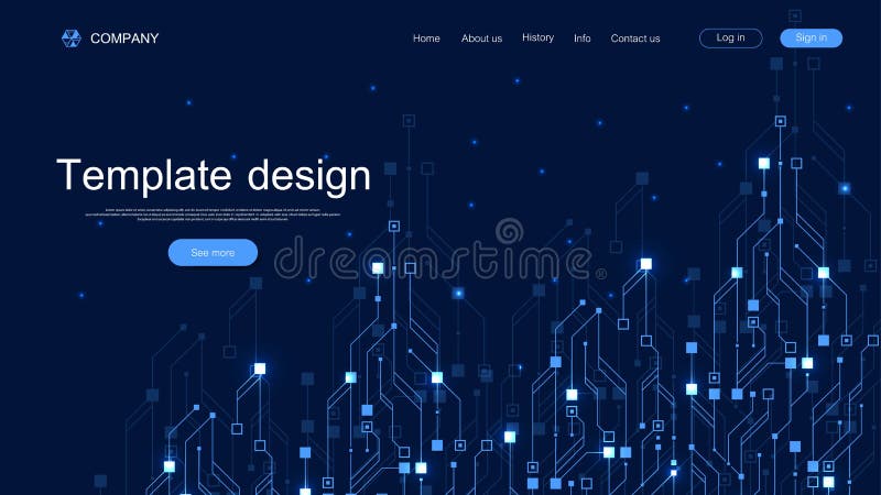 Landing Page Tech Background with Abstract Circuit Board Textures ...