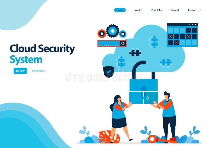 Landing Page Template of Cloud Computing Security System. Cooperation To Improve Security of ...