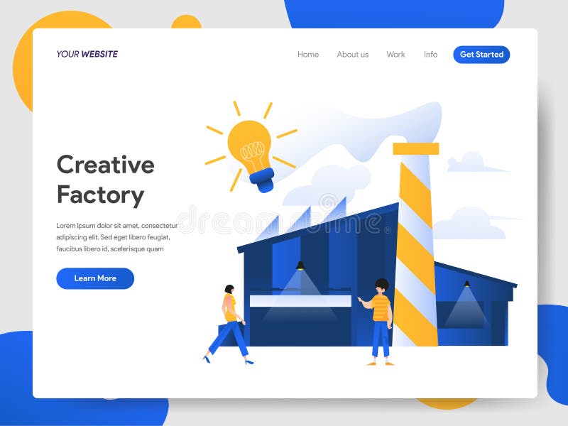 Landing Page Template of Creative Factory Illustration Concept. Modern ...