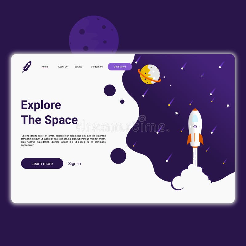 Landing Page Template, Modern Landing Page Design Stock Vector ...