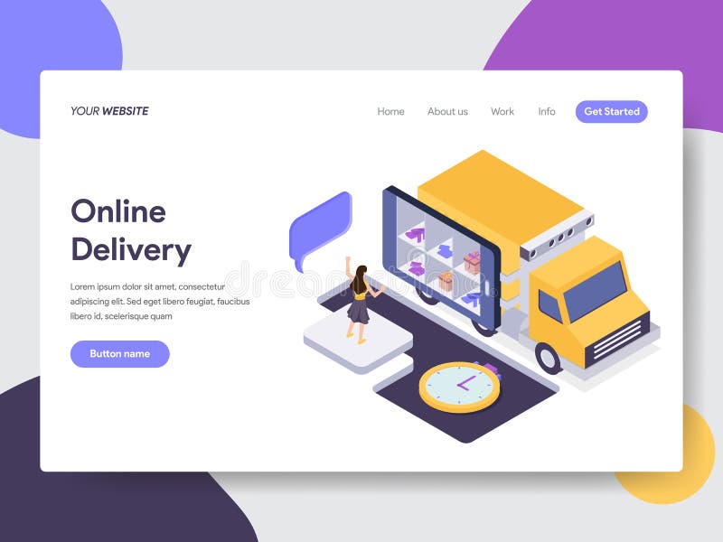 Landing Page Template of Online Tracking Illustration Concept ...