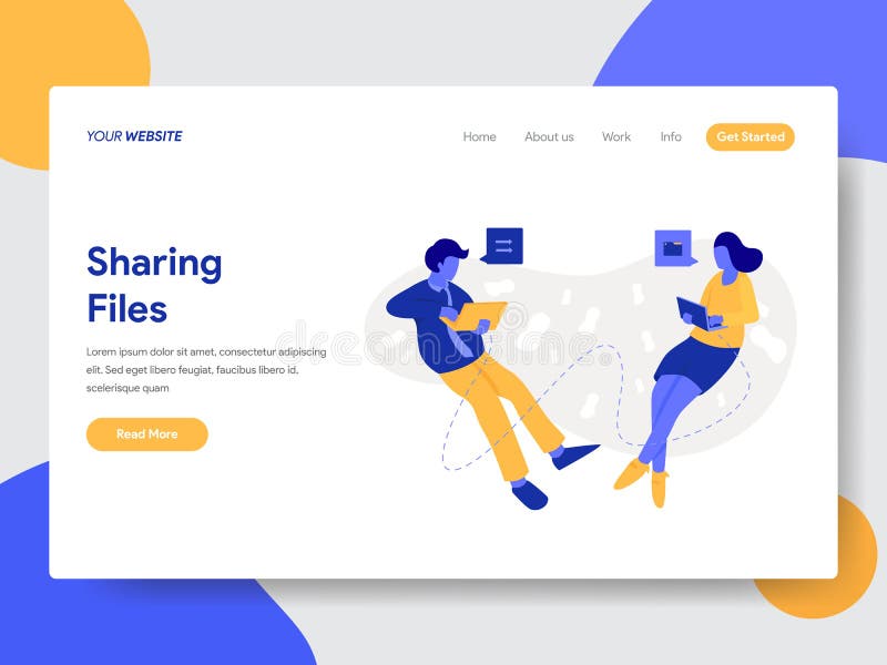 Landing Page Template of Chat Messaging Concept. Modern Flat Design ...