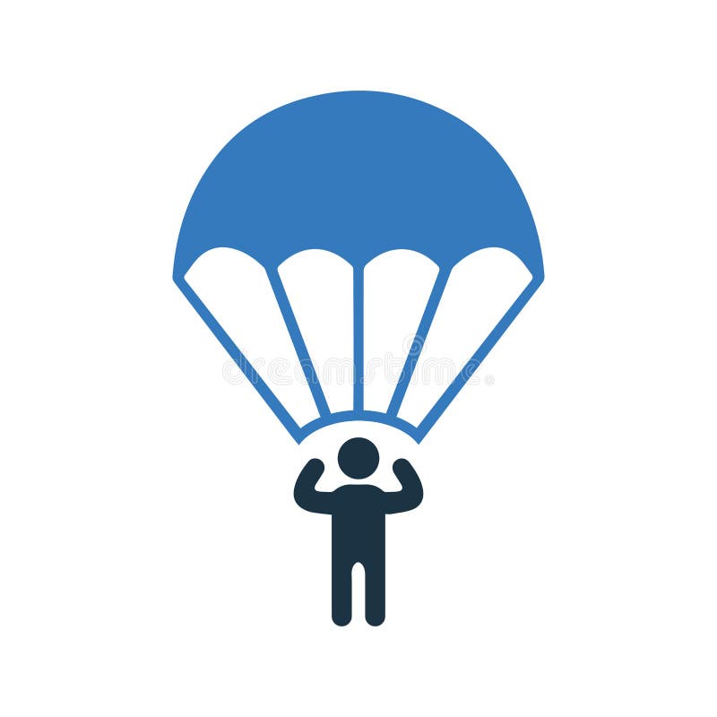 Landing, Parachute, Skydiving Icon. Simple Vector Illustration Stock ...