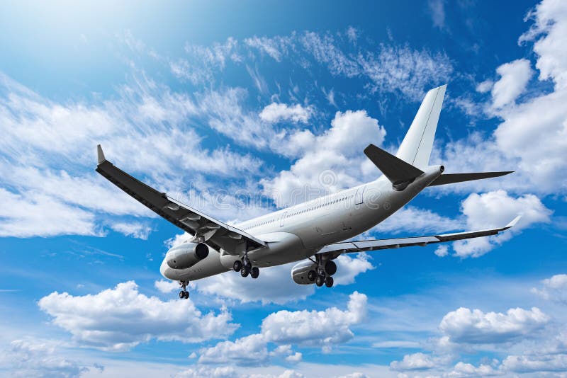 Landing of the Passenger Plane Stock Image - Image of machine, landing ...