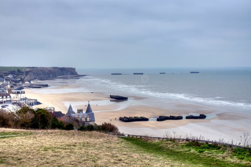 Gold Beach Normandy stock image. Image of liberate, harbor - 34257681