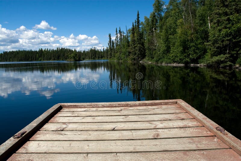 Landing stage on lake stock image. Image of raised, landing - 6626473