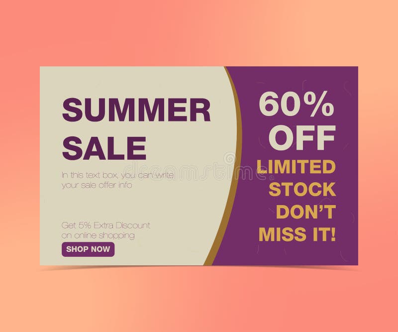 Summer Sale Banner Template, Promo Design Template for Your Seasonal ...