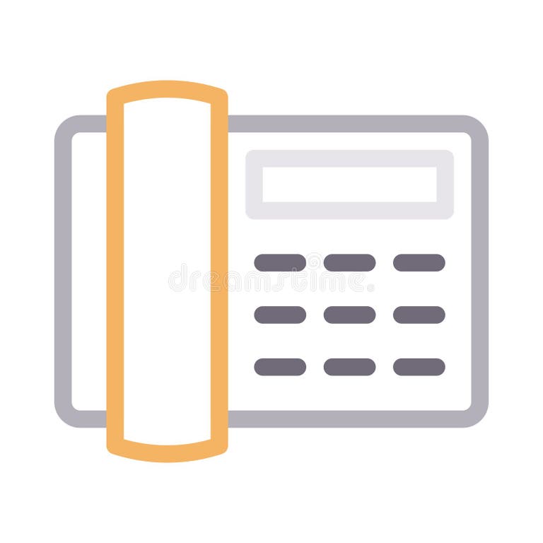 Landline Color Line Vector Icon Stock Vector - Illustration of design ...