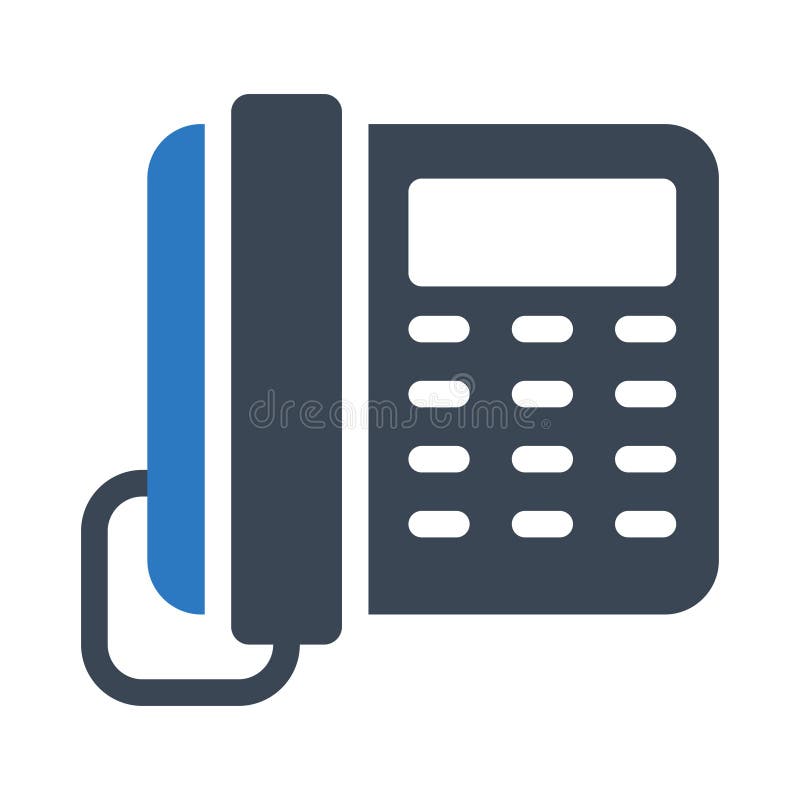 Landline Vector Glyph Color Icon Stock Illustration - Illustration of ...