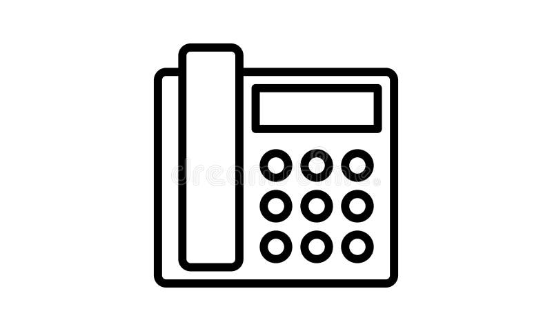 Landline Phone, Digital Set Icon Vector Image. Can Also Be Used for ...