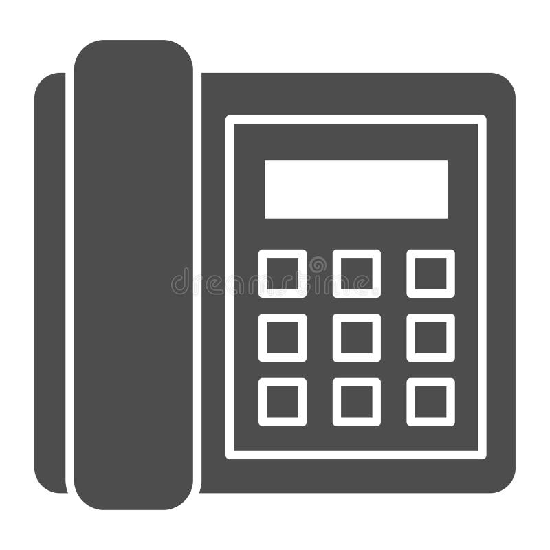 Landline Phone Solid Icon. Call Vector Illustration Isolated On White ... Landline Phone Solid Icon. Call Vector Illustration Isolated On White ...