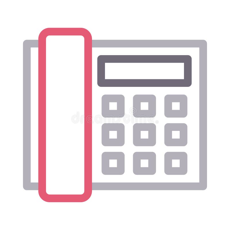 Landline Vector Color Line Icon Stock Vector - Illustration of premium ...