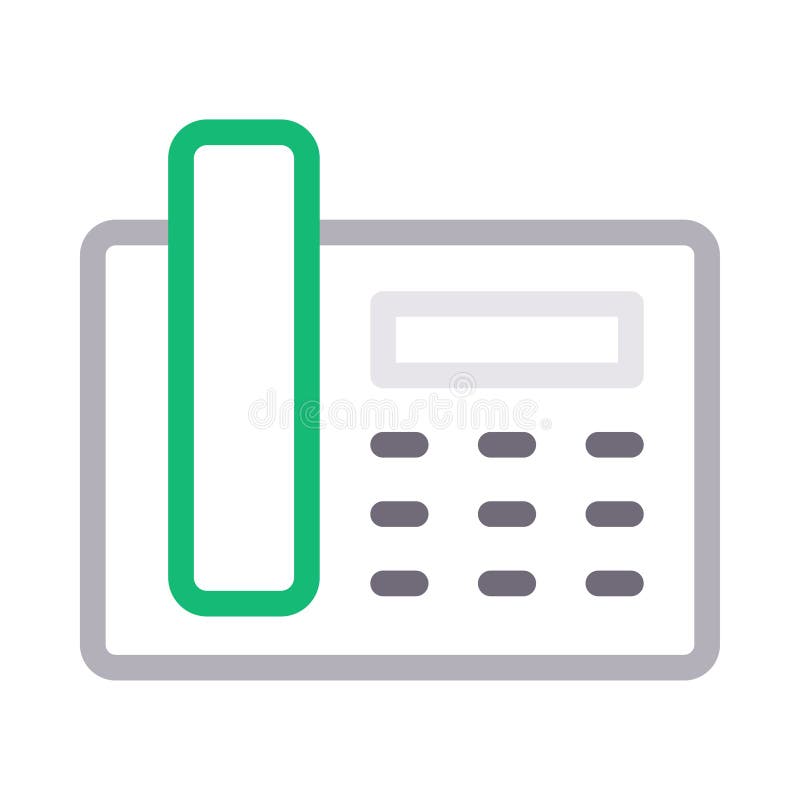 Landline Vector Color Line Icon Stock Vector - Illustration of ...
